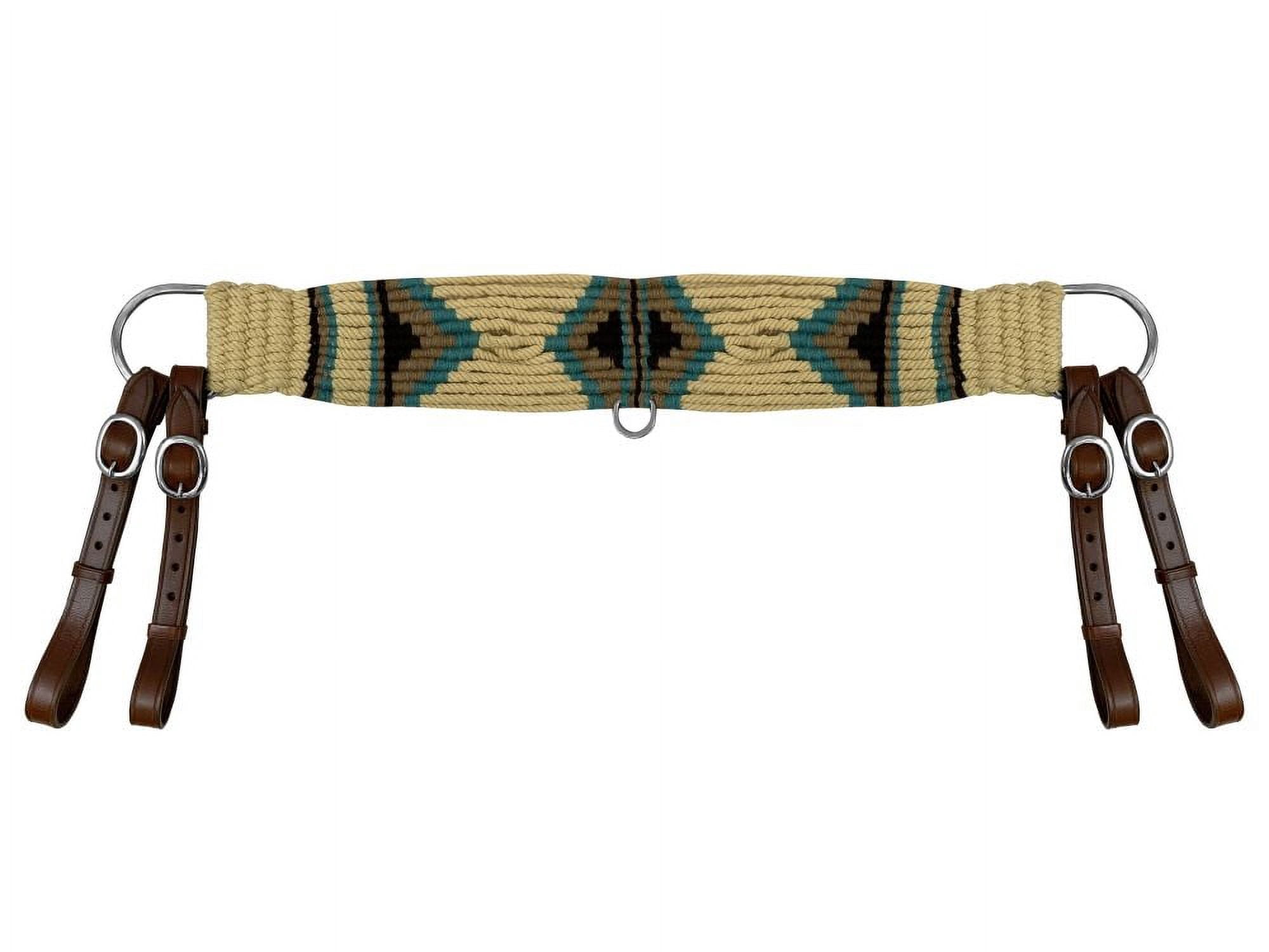 Showman Mohair Wool Multi-Strand Tripping Collar w/ Teal & Brown ...