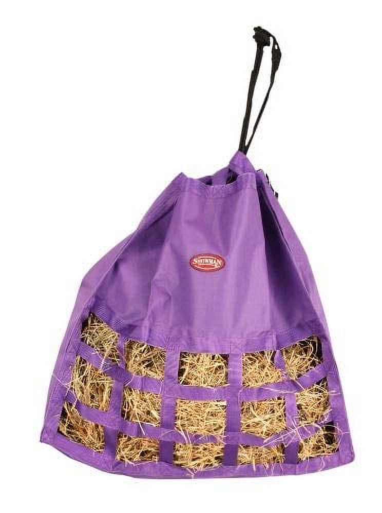 Showman Nylon Scratchless Slow Feed Hay Bag (Purple) - Walmart.com