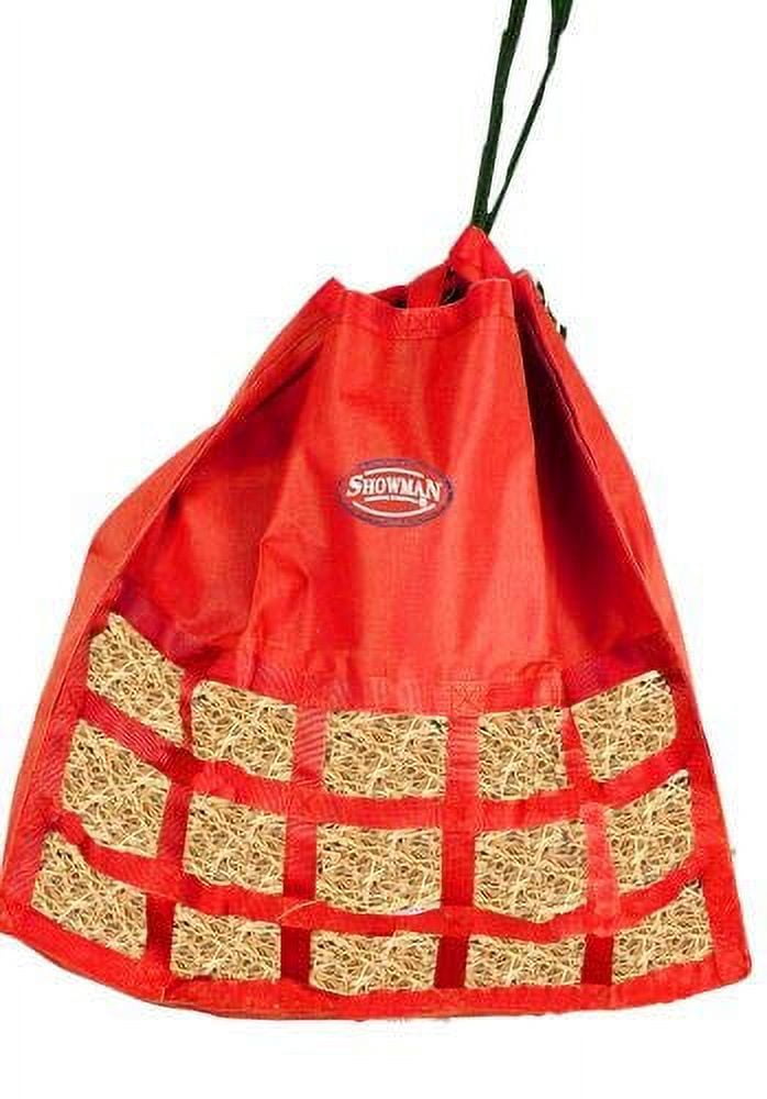 Showman Nylon Scratchless Slow Feed Hay Bag (Red) - Walmart.com