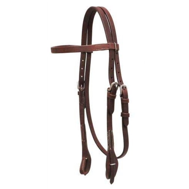 Showman Oiled Harness Leather Browband Headstall w/ Quick Change Bit ...