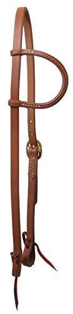 Showman Oiled Harness Leather Sliding Single Ear Headstall - Walmart.com