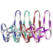 Showman Bronc Style Nylon Rope Halter w/ Filigree Print Noseband (Brown ...