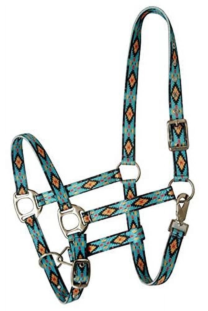 Showman Premium Nylon Halter w/ Turquoise Southwest Design - Walmart.com