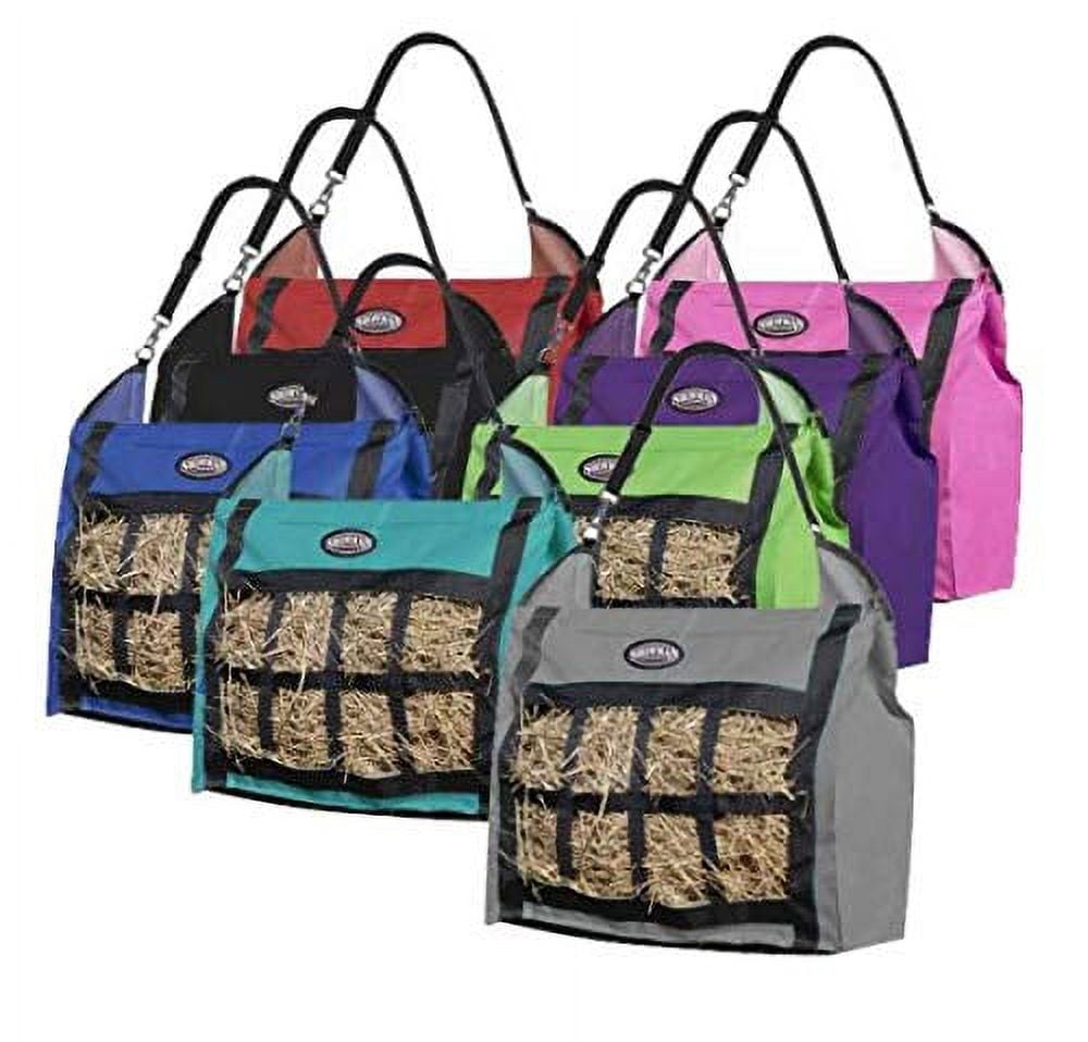 Showman Slow Feed Nylon Hay Tote (Black) - Walmart.com