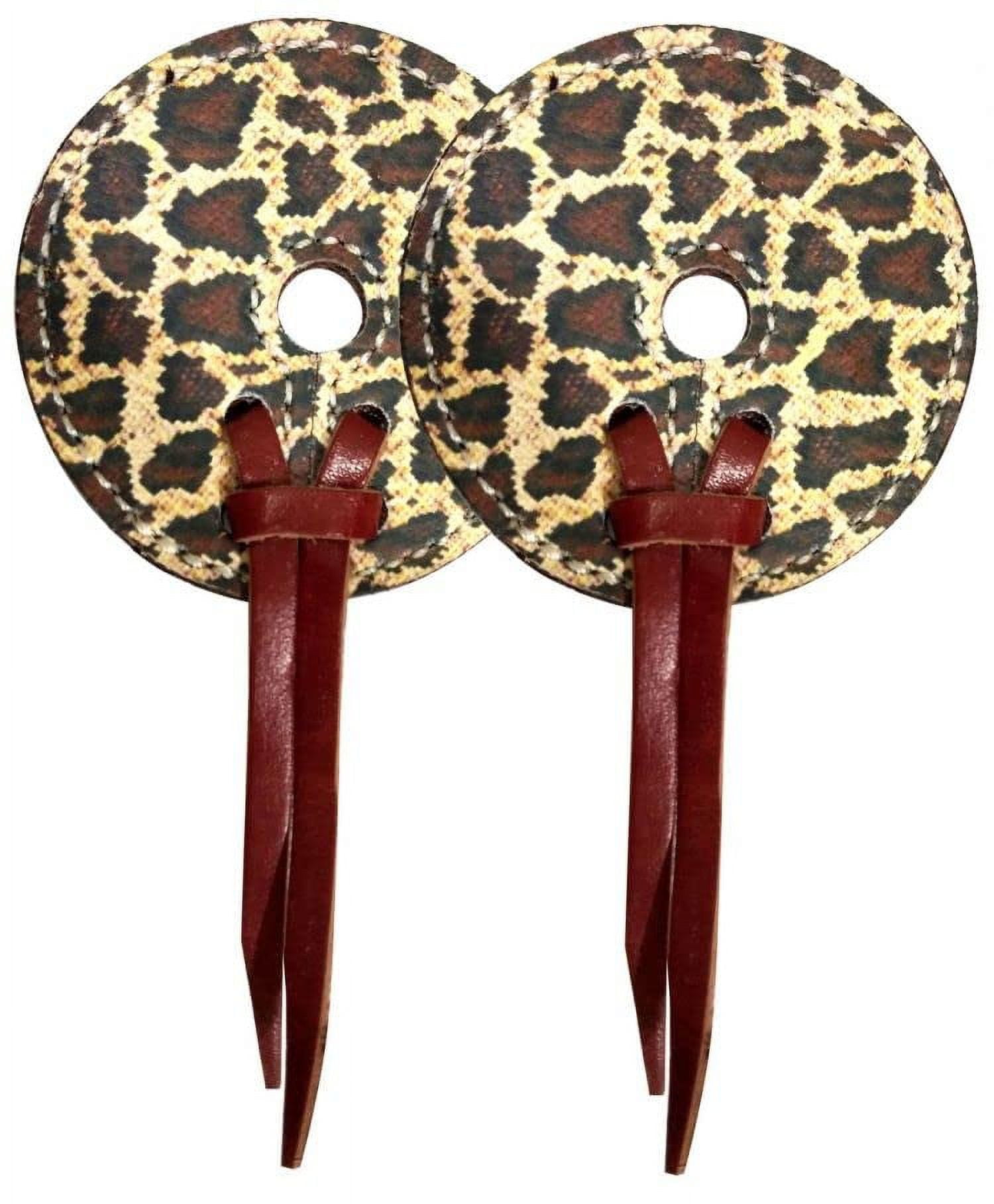 Showman Snakeskin Design Leather Bit Guards - Walmart.com