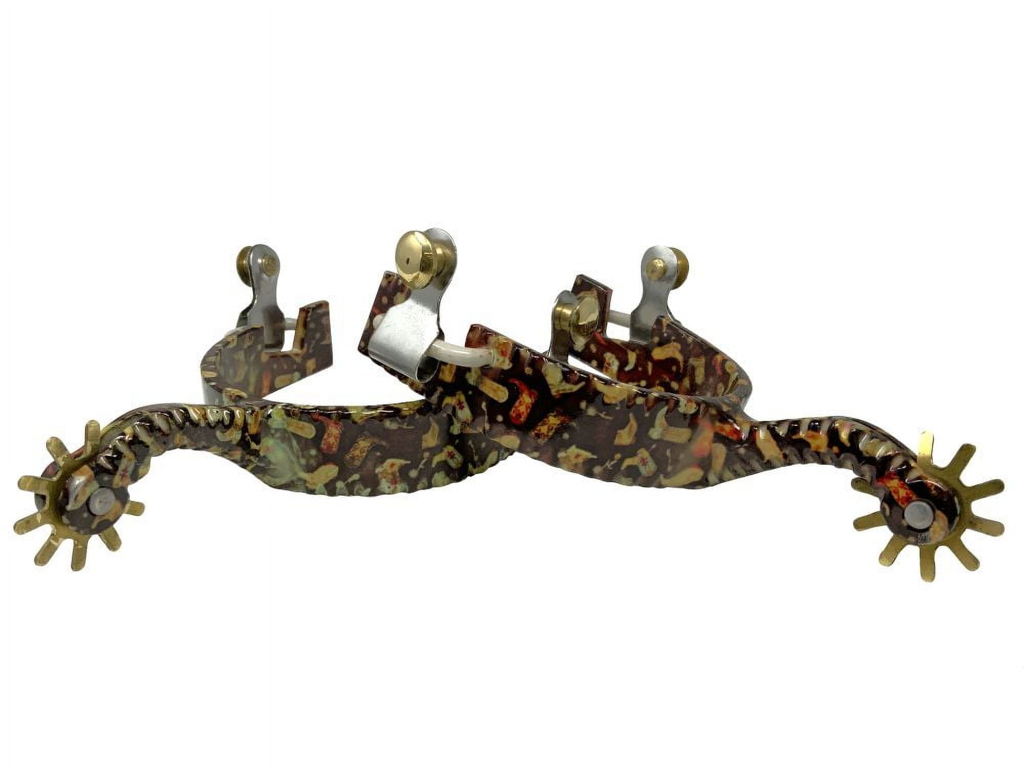 Showman Stainless Steel Boot Print Spurs - Walmart.com