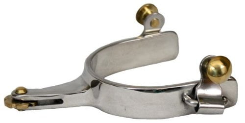 Showman Stainless Steel Horizontal Brass Rowel Spurs - Walmart.com