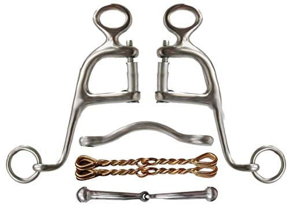 Showman Stainless Steel Walking Horse Bit w/ 6" Cheeks - Walmart.com