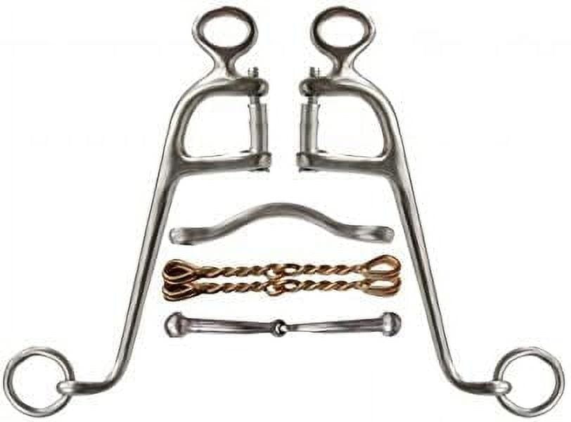 Showman Stainless Steel Walking Horse Bit w/ 8" Cheeks - Walmart.com
