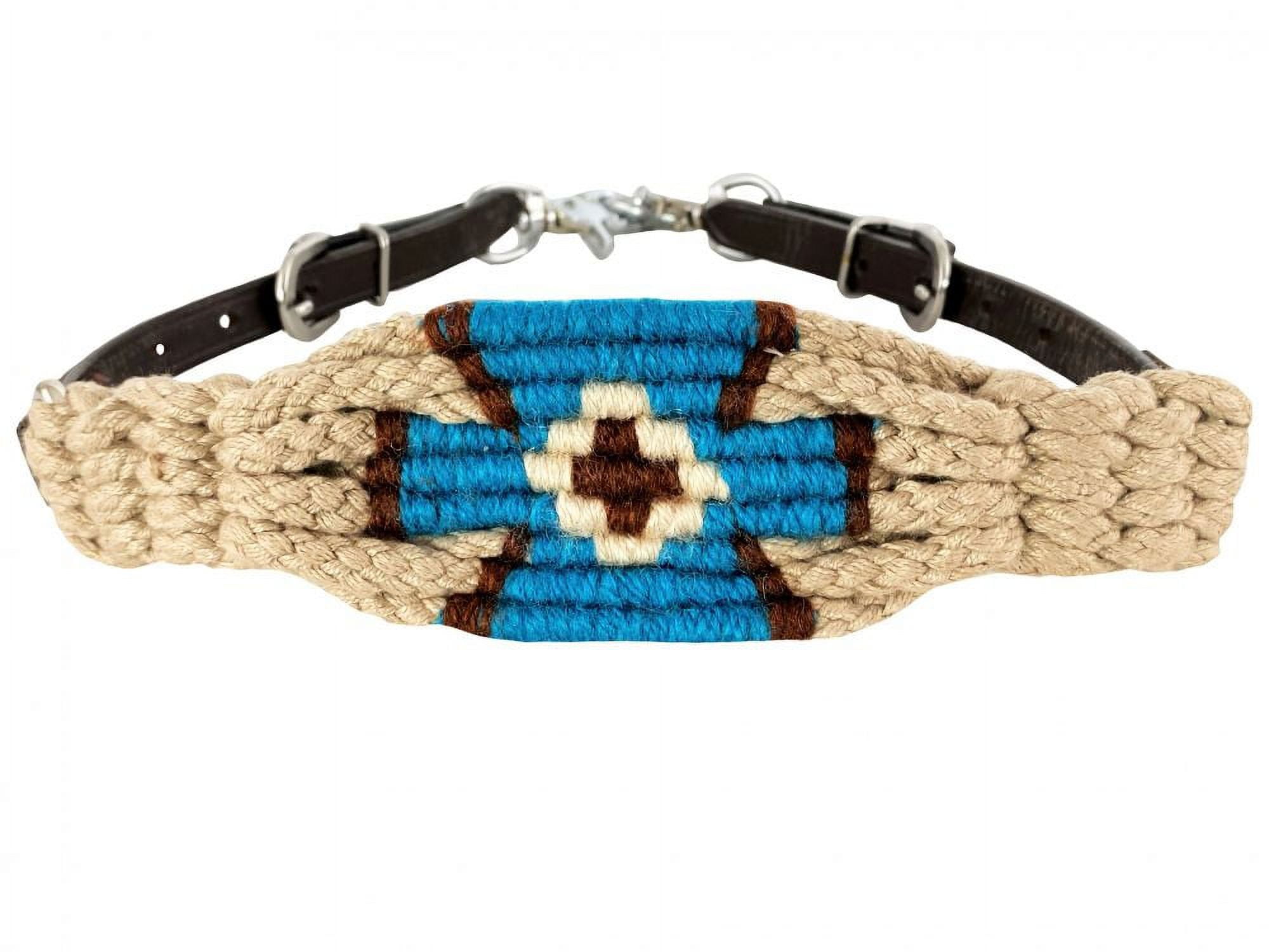 Showman Tan Wool Blend Multi-Strand String Wither Strap w/ Aztec Design ...