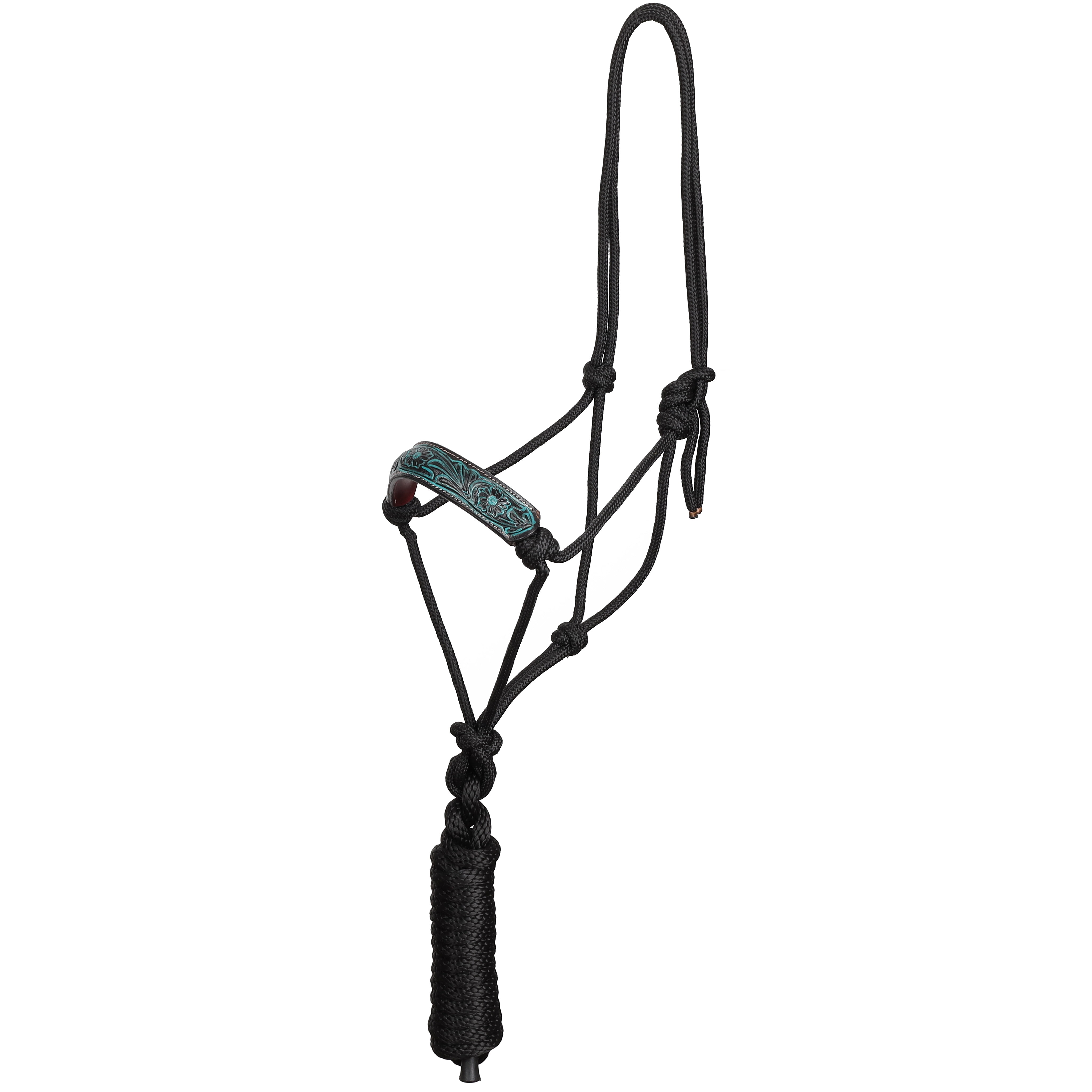 Showman Teal Wildflower Cowboy Knot Halter w/ Lead - Walmart.com