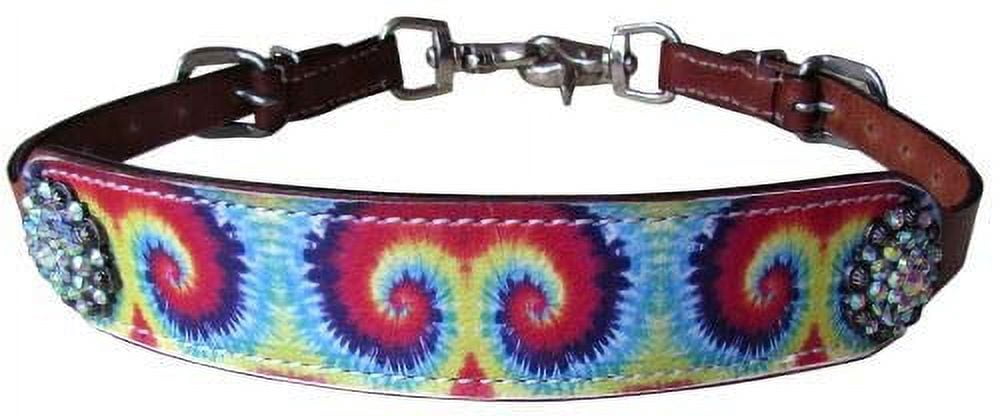 Showman Tie Dye Print Leather Wither Strap - Walmart.com