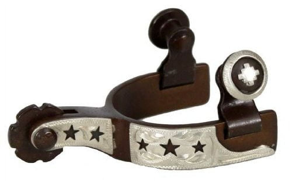 Showman Toddler Size Antique Brown Steel Show Spurs w/ Engraved Silver ...