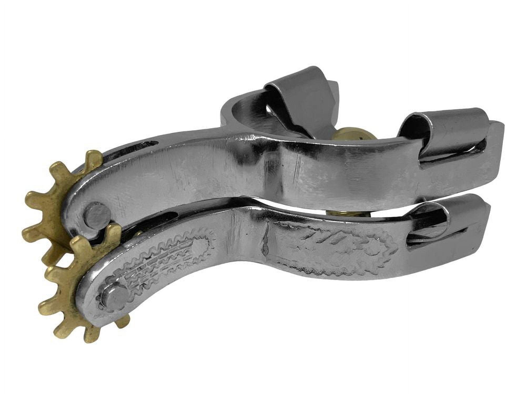 Showman Toddler Stainless Steel Spurs w/ Engraved Leaf Design - Walmart.com