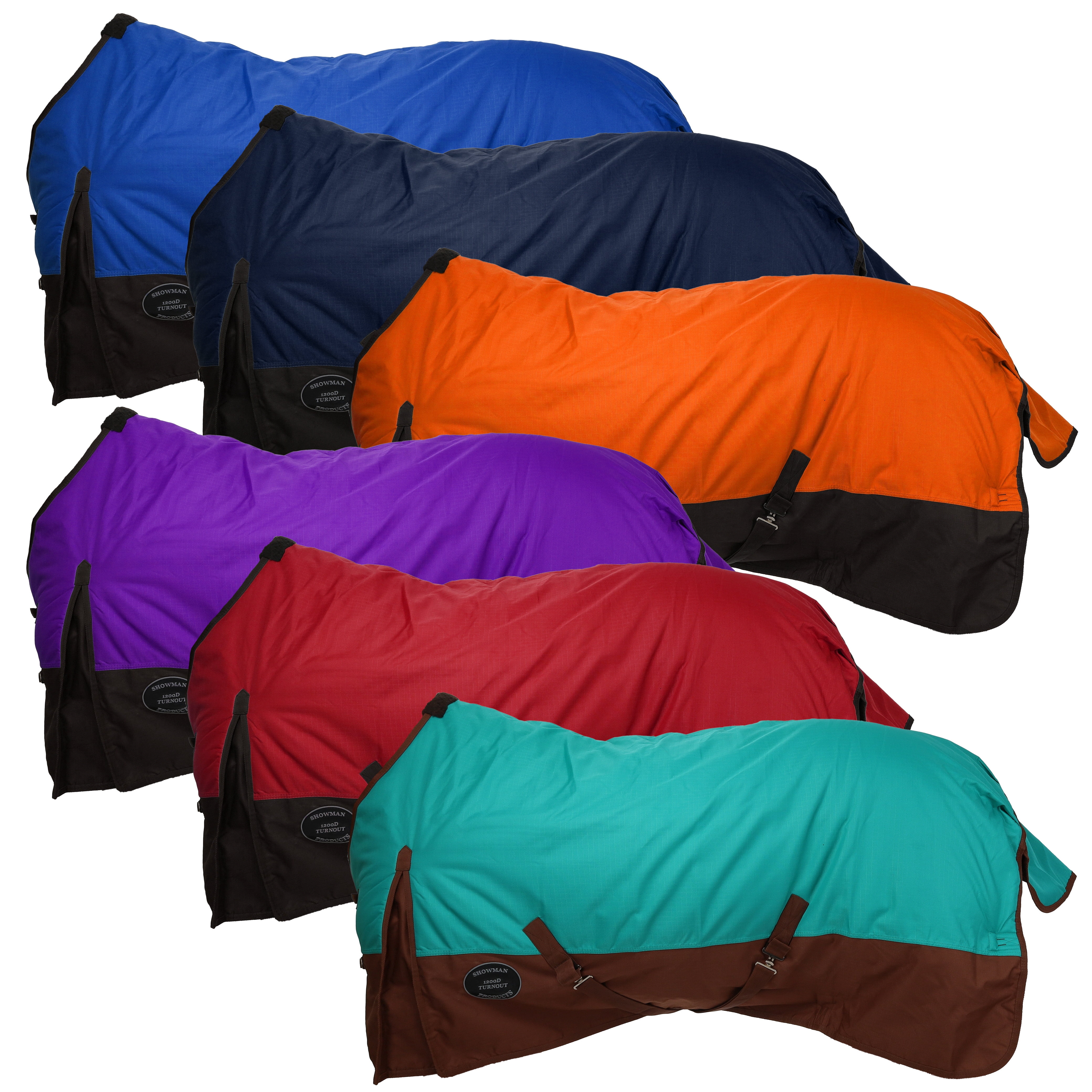 Showman Waterproof & Breathable 1200 Denier Turnout Horse Blanket (Navy ...