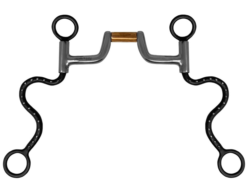 Showman Western Medium Shank Copper Hinge Port Bit - Walmart.com