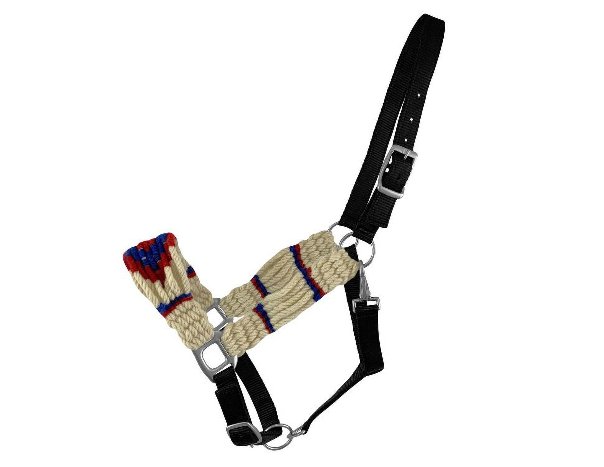 Showman White Mohair Wool Bronc Halter w/ Southwest Design - Walmart.com