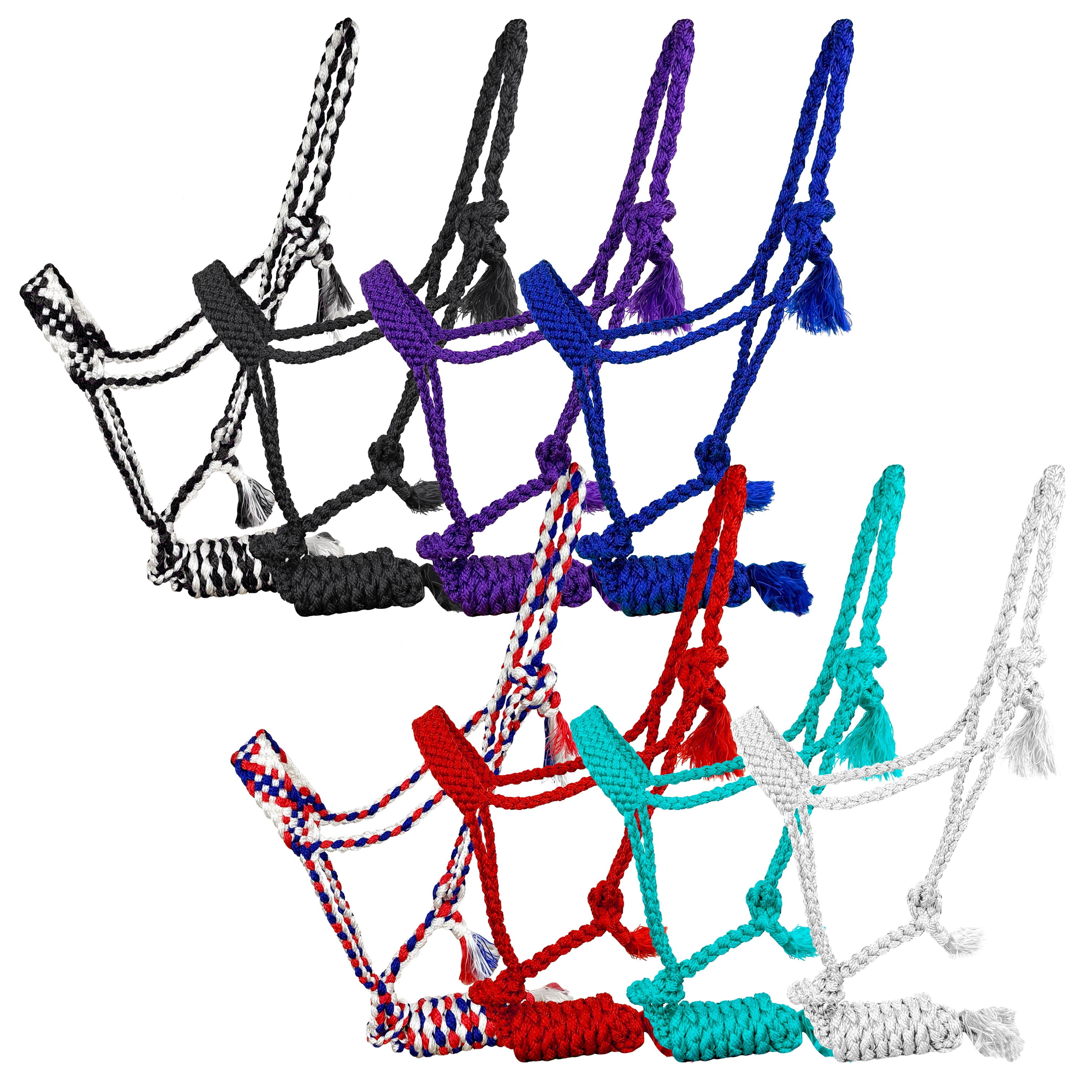 Showman Woven Nylon Mule Tape Halter w/ 8' Removable Lead - Walmart.com
