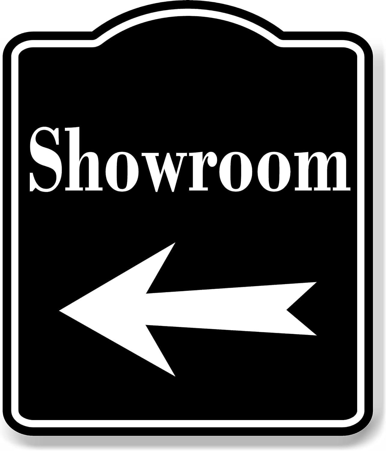Showroom Left Arrow BLACK Aluminum Composite Sign, 20"x24" - Walmart.com