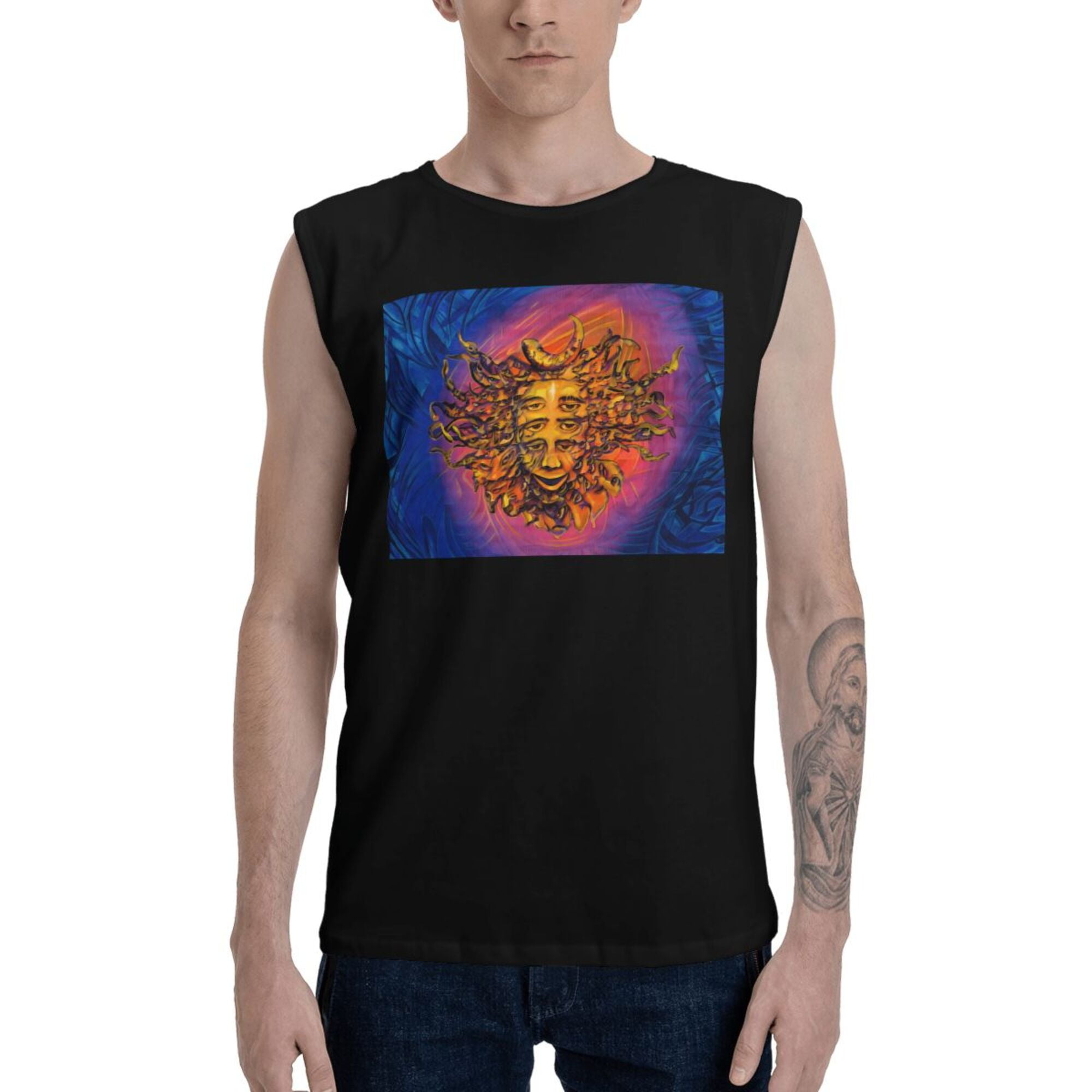 Shpongle Spunky Men's Tank Top Muscle Workout Gym Sleeveless Shirts ...