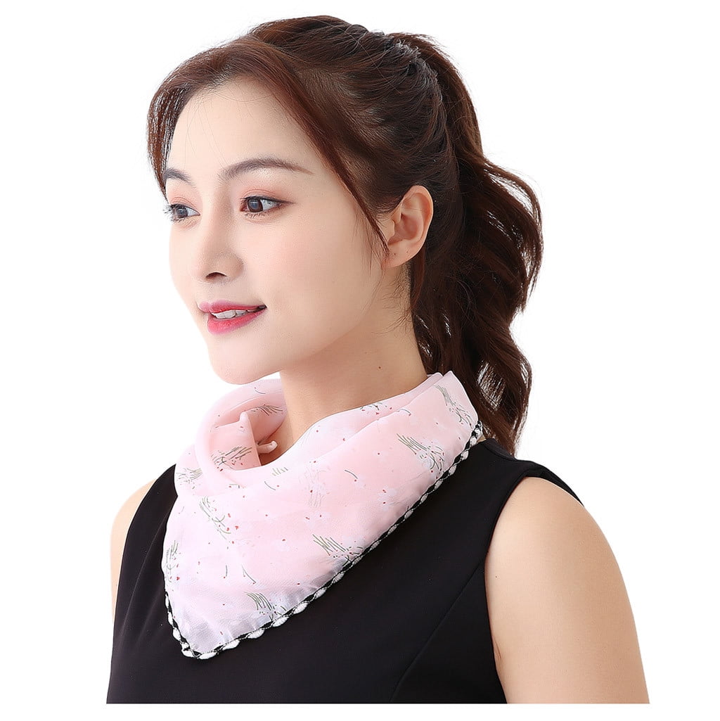 Shpwfbe Accessories Women Sun Protection Print Scarf Dustproof Neck ...