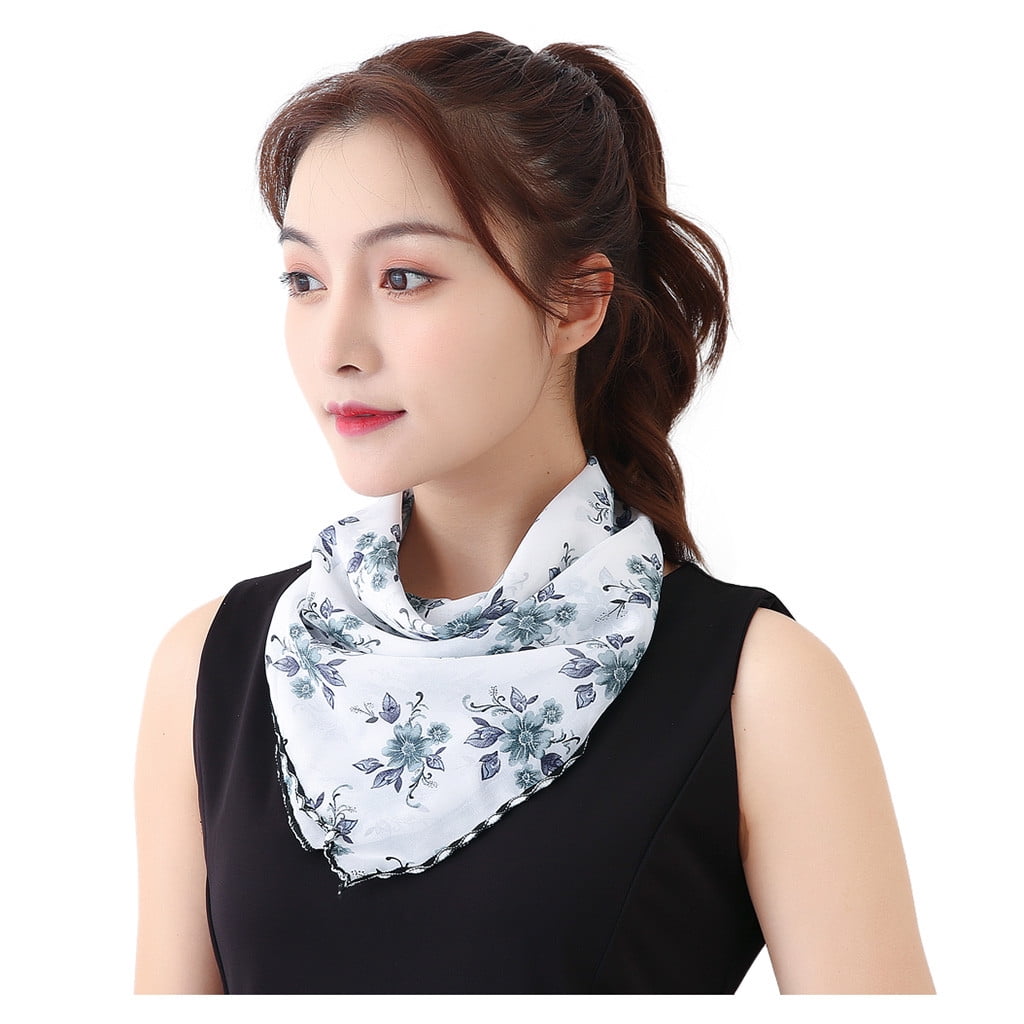 Shpwfbe Accessories Women Sun Protection Print Scarf Dustproof Neck ...