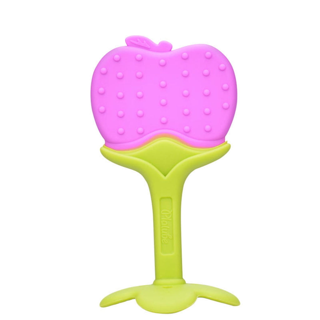Shpwfbe Baby Toddlers Teething Toys Soft Silicone Fruit Teether Holder ...