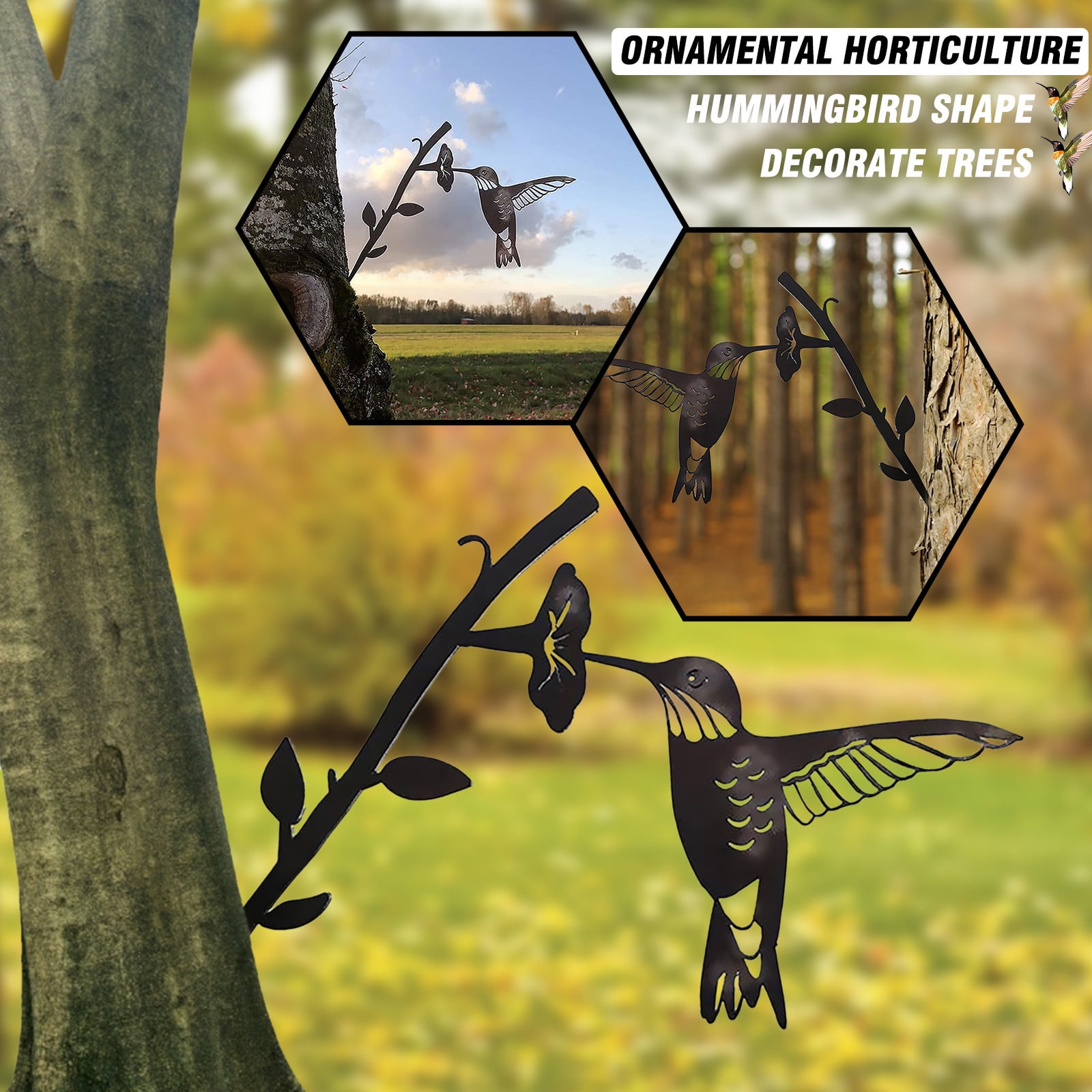 Shpwfbe Garden Decor Beekeeping Supplies Hummingbird Bird Art Metal ...