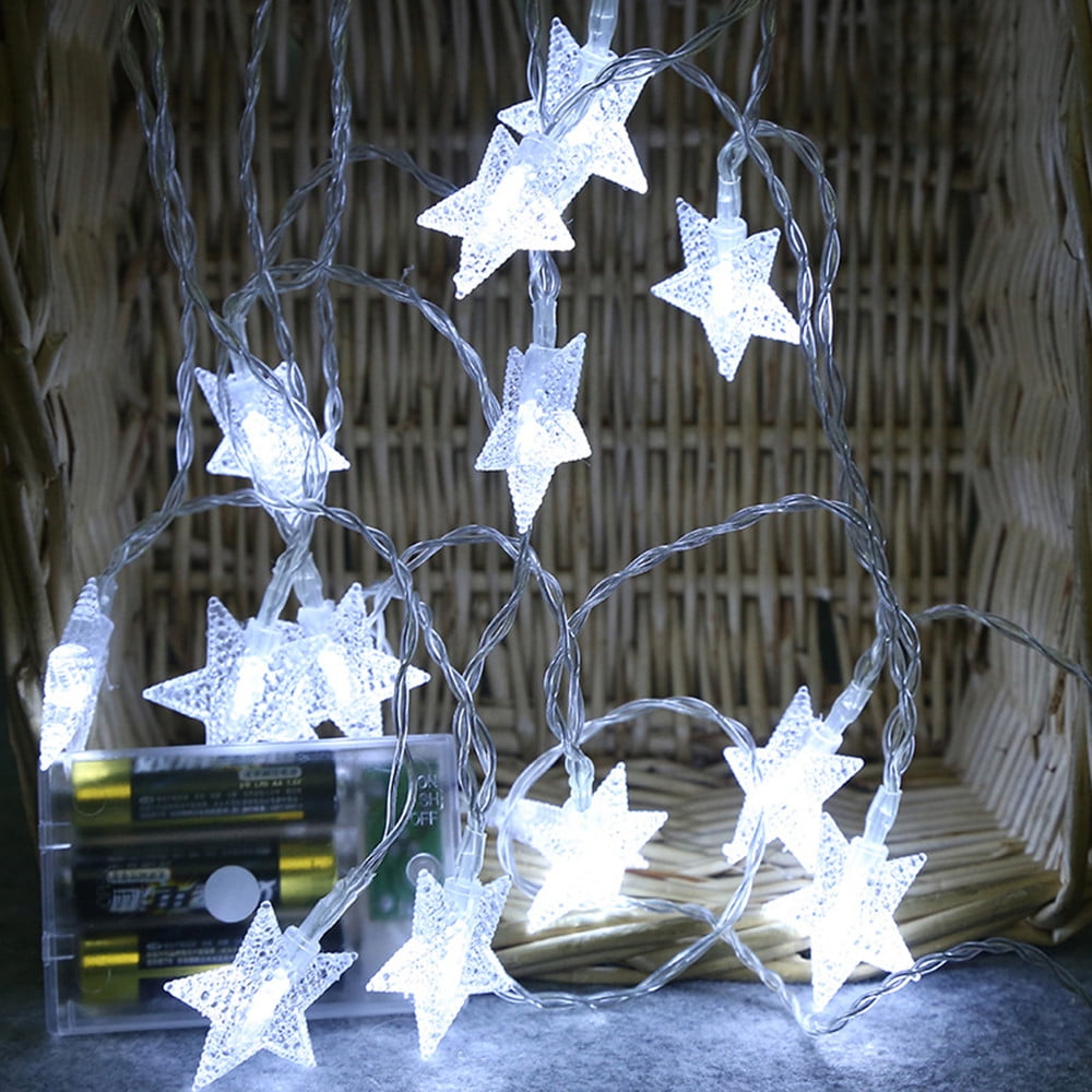 Shpwfbe Led Lights For Bedroom 2M 10 Led Clear Star String Light ...