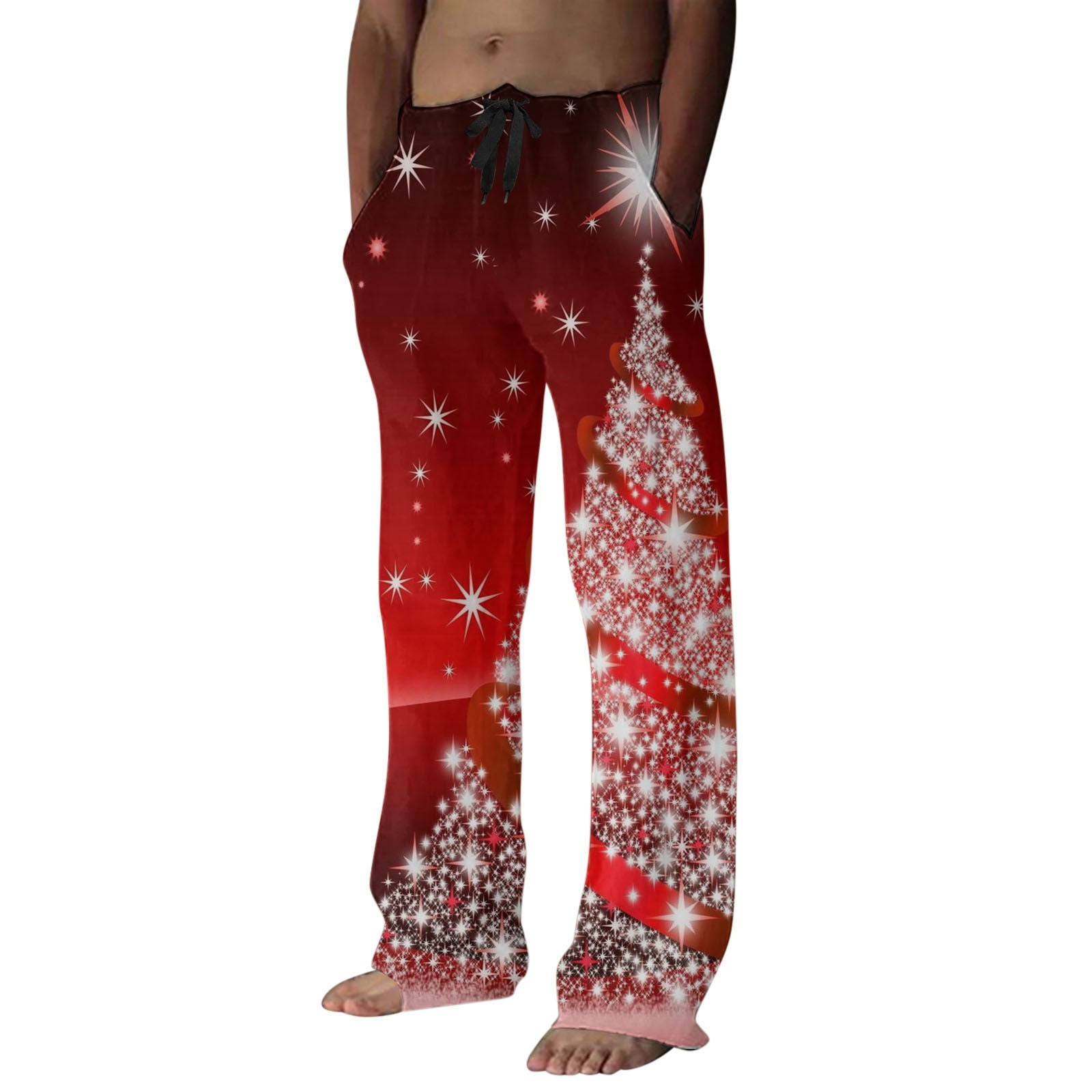 Shpwfbe Mens Pajama Pants Christmas Pajama Pants Mens Christmas Tree