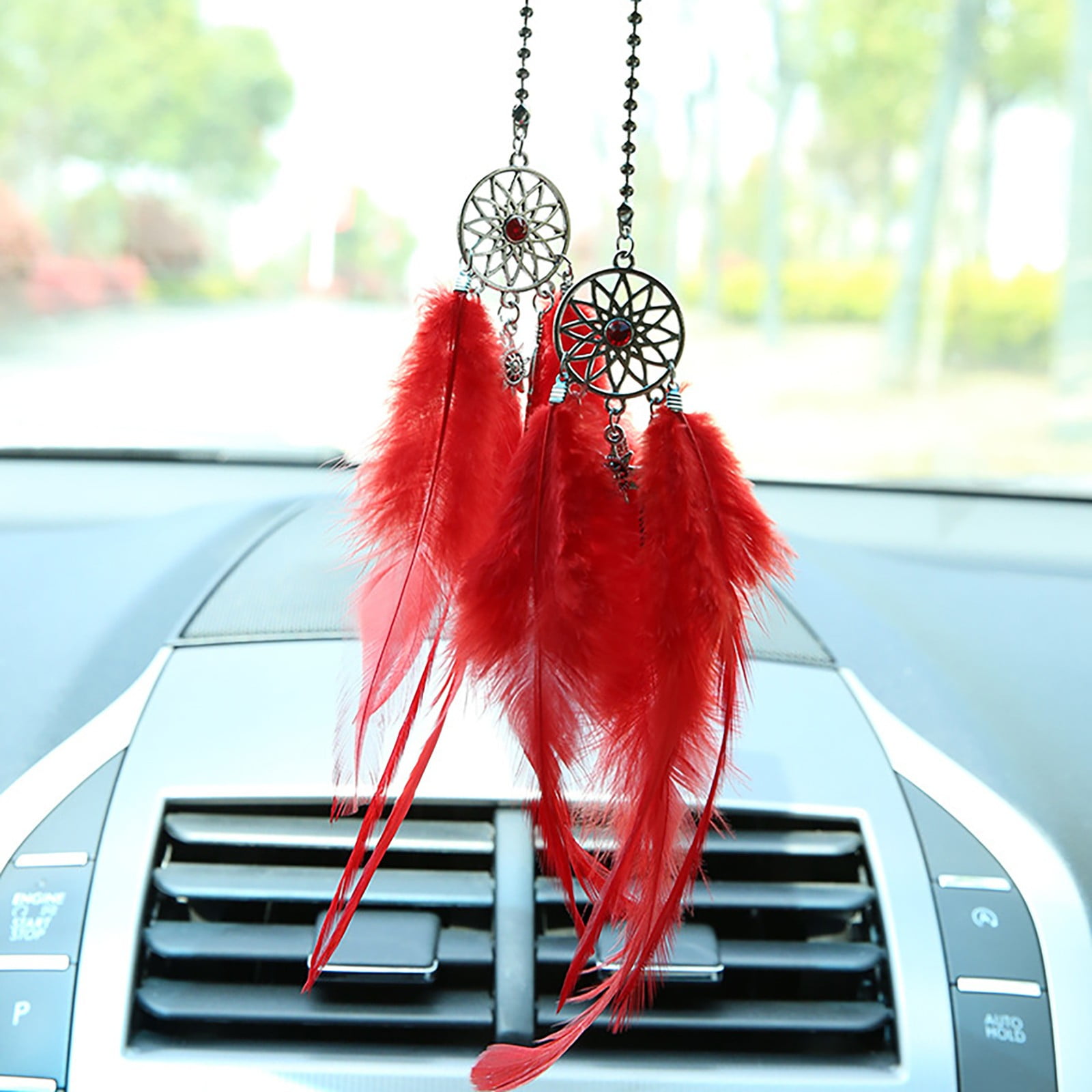 Shpwfbe Room Decor Mini Dream Catchers Car Pendant Wind Chimes Feather ...