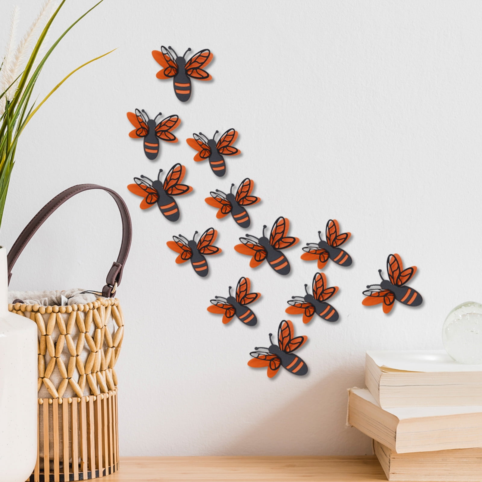 Shpwfbe room decor 24PCS 3D Bee Stickers Bee Removable Mural Decals ...