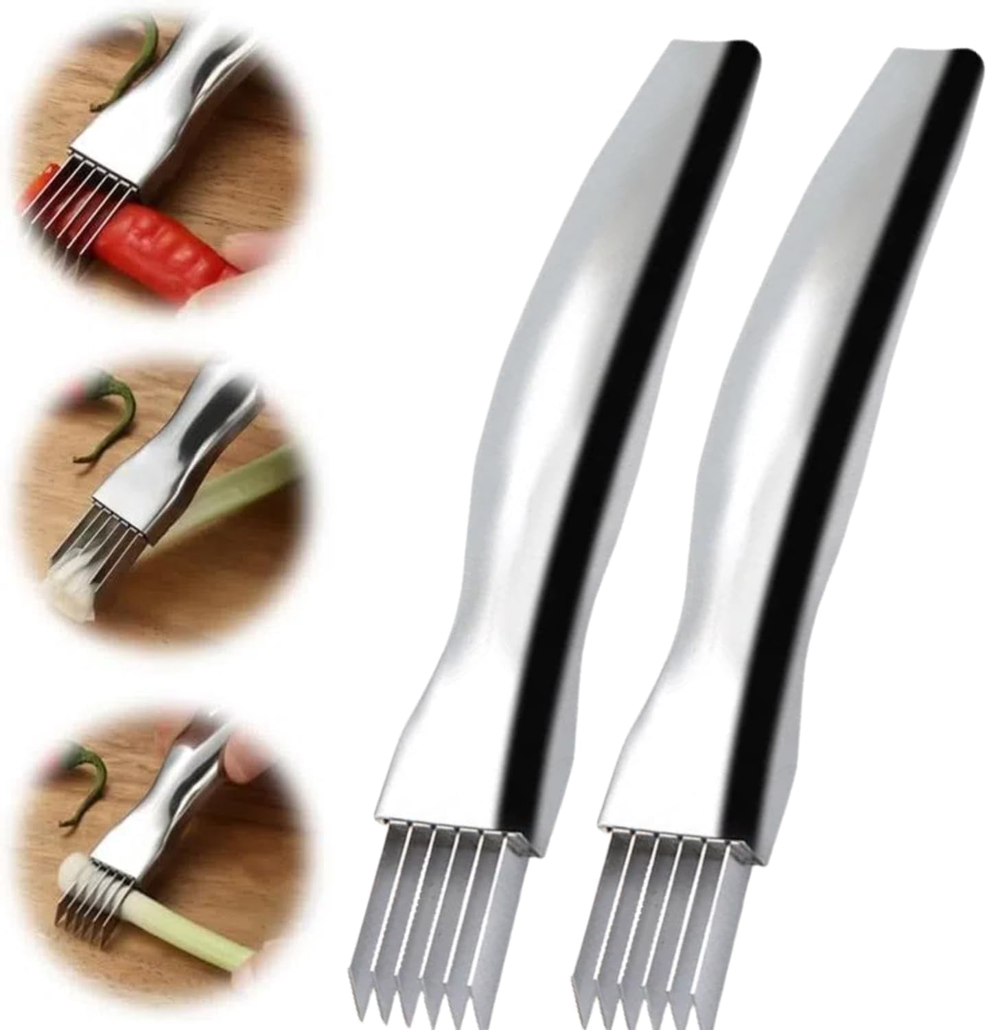 Shred Silk The Knife, 2024 Upgraded Stainless Steel Chopped Green Onion ...