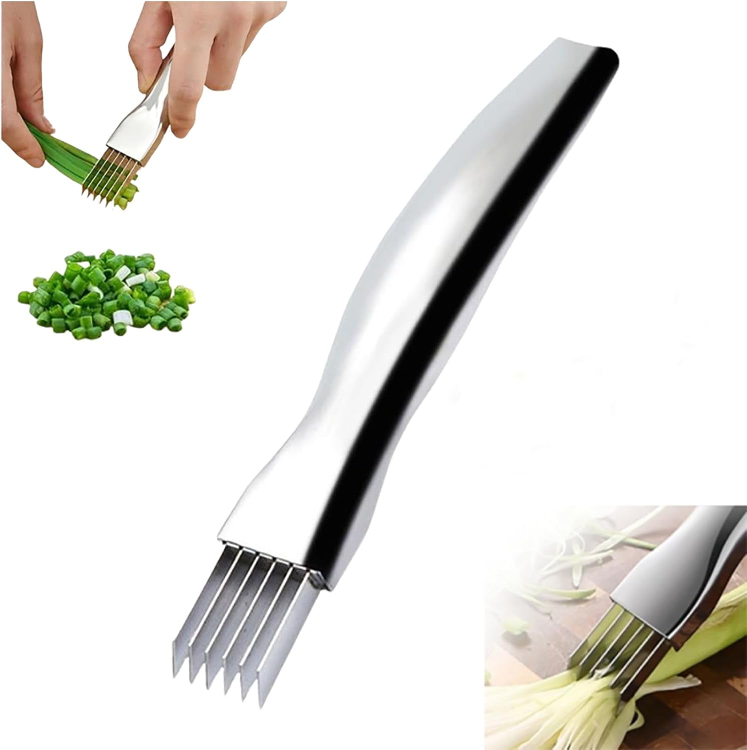 Shred Silk The Knife, 2025 Upgrade Green Onion Cutter Stainless Steel ...