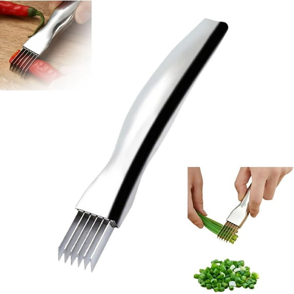Shred Silk The Knife, 2026 Stainless Steel Finger Guard Green Onion ...