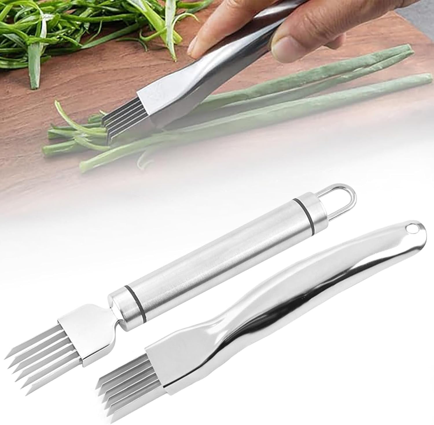 Shred Silk The Knife,2024 Creative Upgrade Stainless Steel Green Onion ...