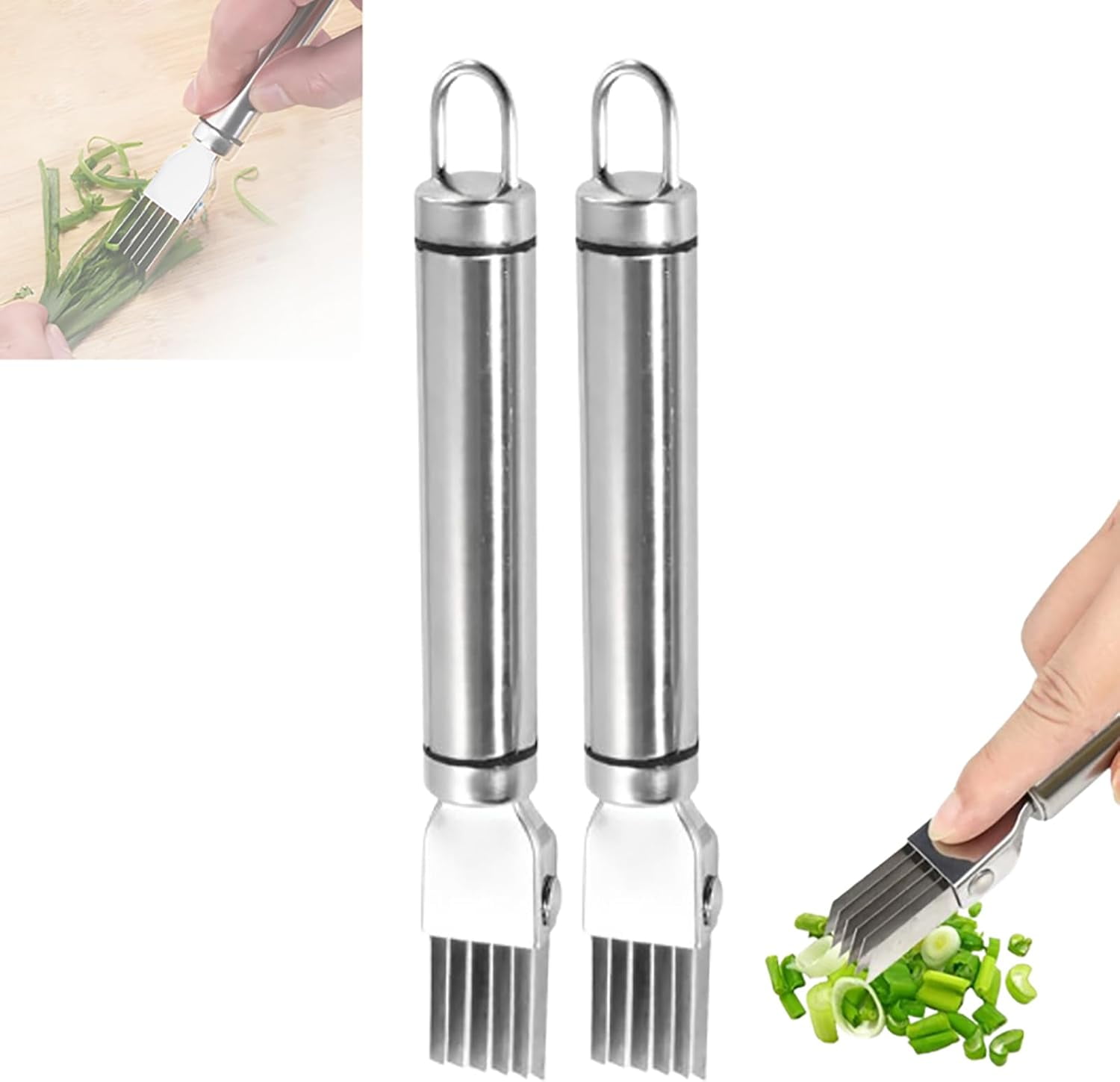 Shred Silk The Knife, 2025 Green Onion Cutter Stainless Steel Chopped ...