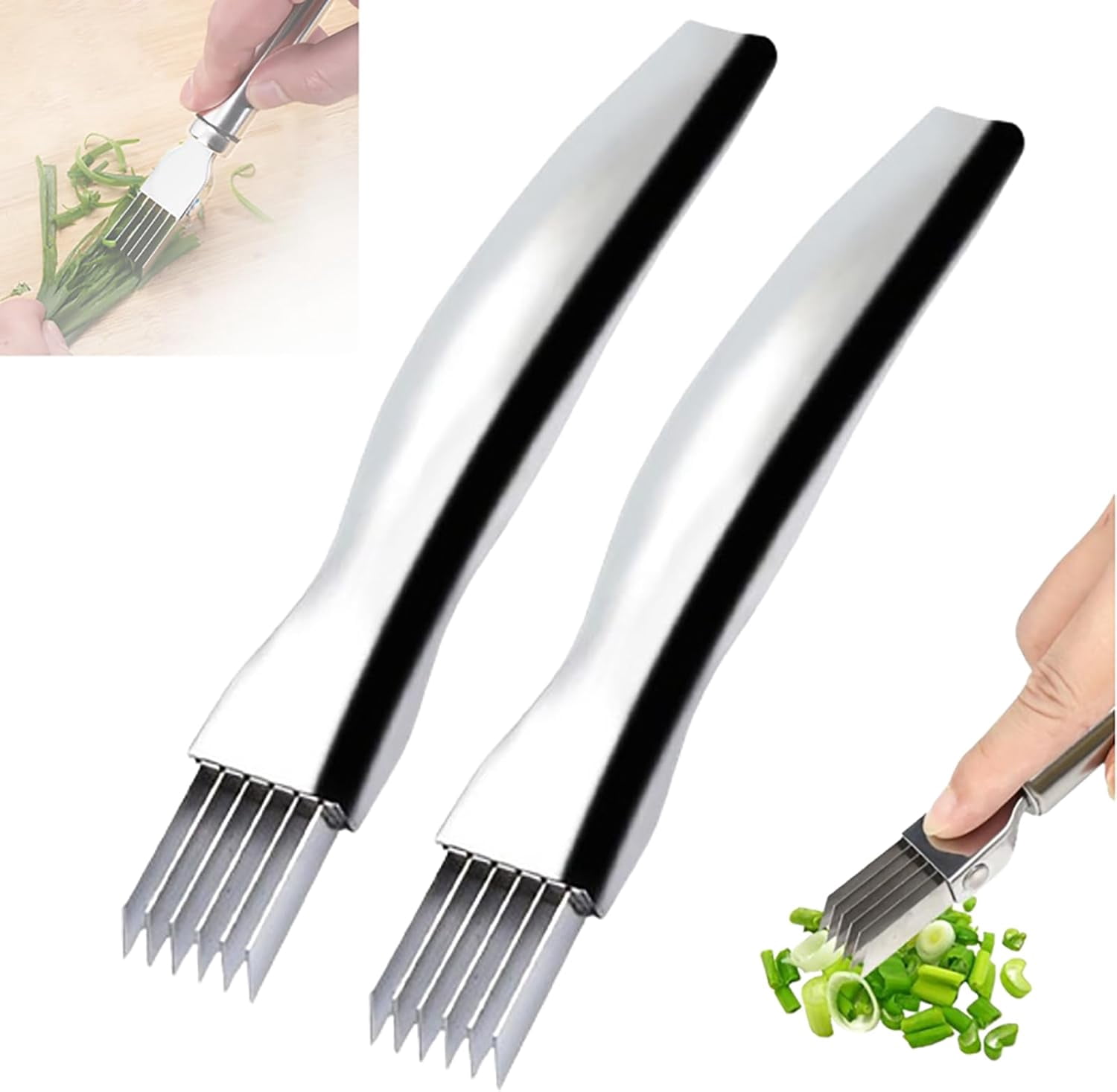 Shred Silk The Knife, 2025 Green Onion Cutter Stainless Steel Chopped ...