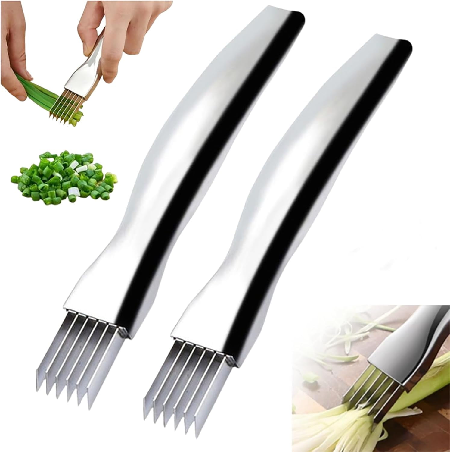 Shred Silk The Knife, 2025 Upgrade Green Onion Cutter Stainless Steel ...