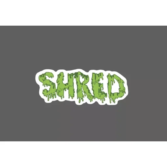 Shred Sticker Slime Green Waterproof Sticker Phone Decal Water Bottle ...