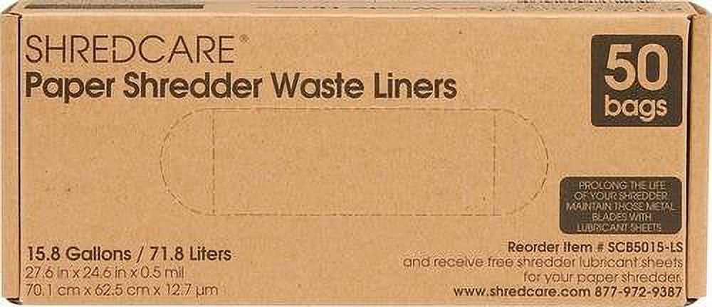 ShredCare - Paper Shredder Bin Liners (50-Pack) - Walmart.com