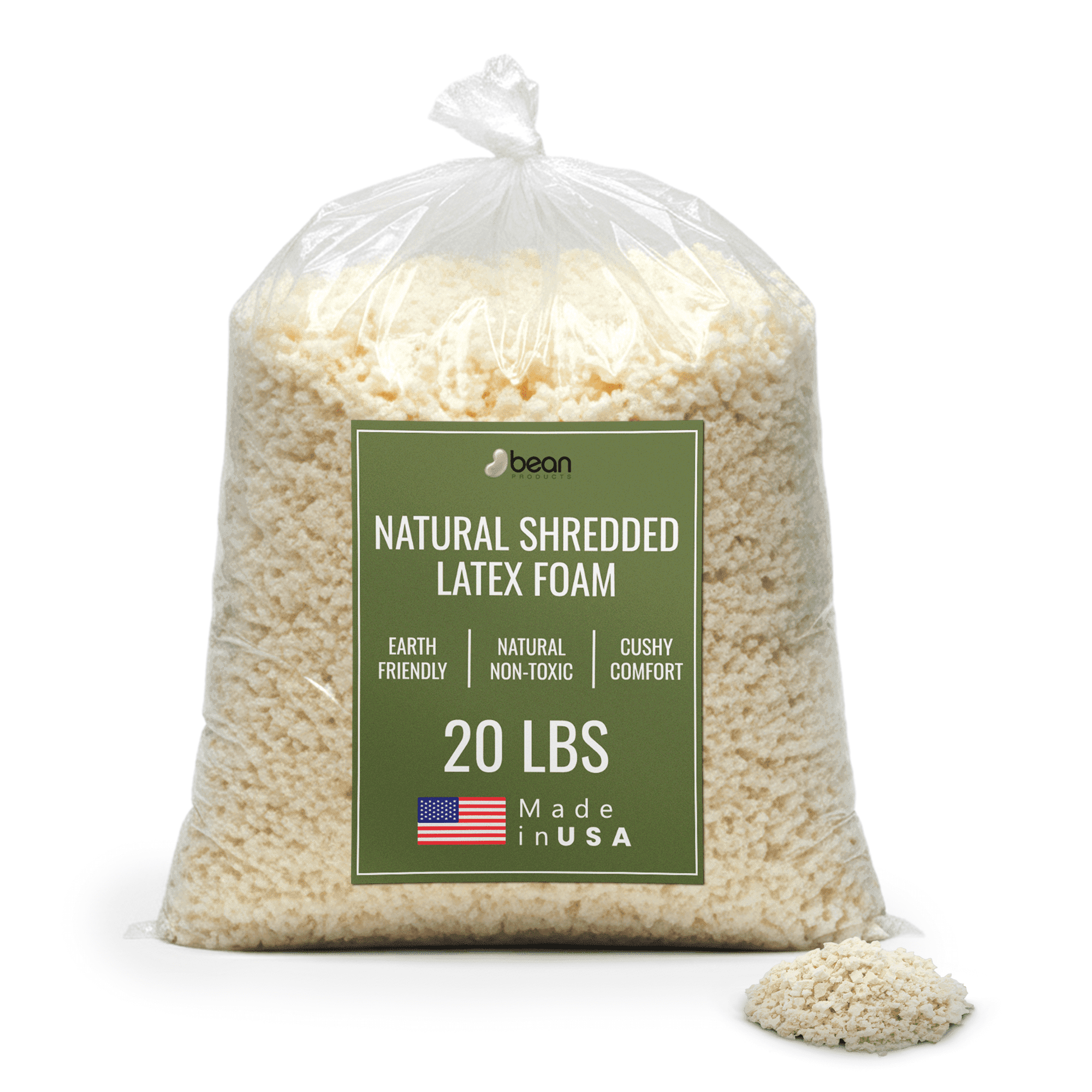 Natural Shredded Latex Foam - New Recycled Fill for Bean Bags, Pet Beds ...