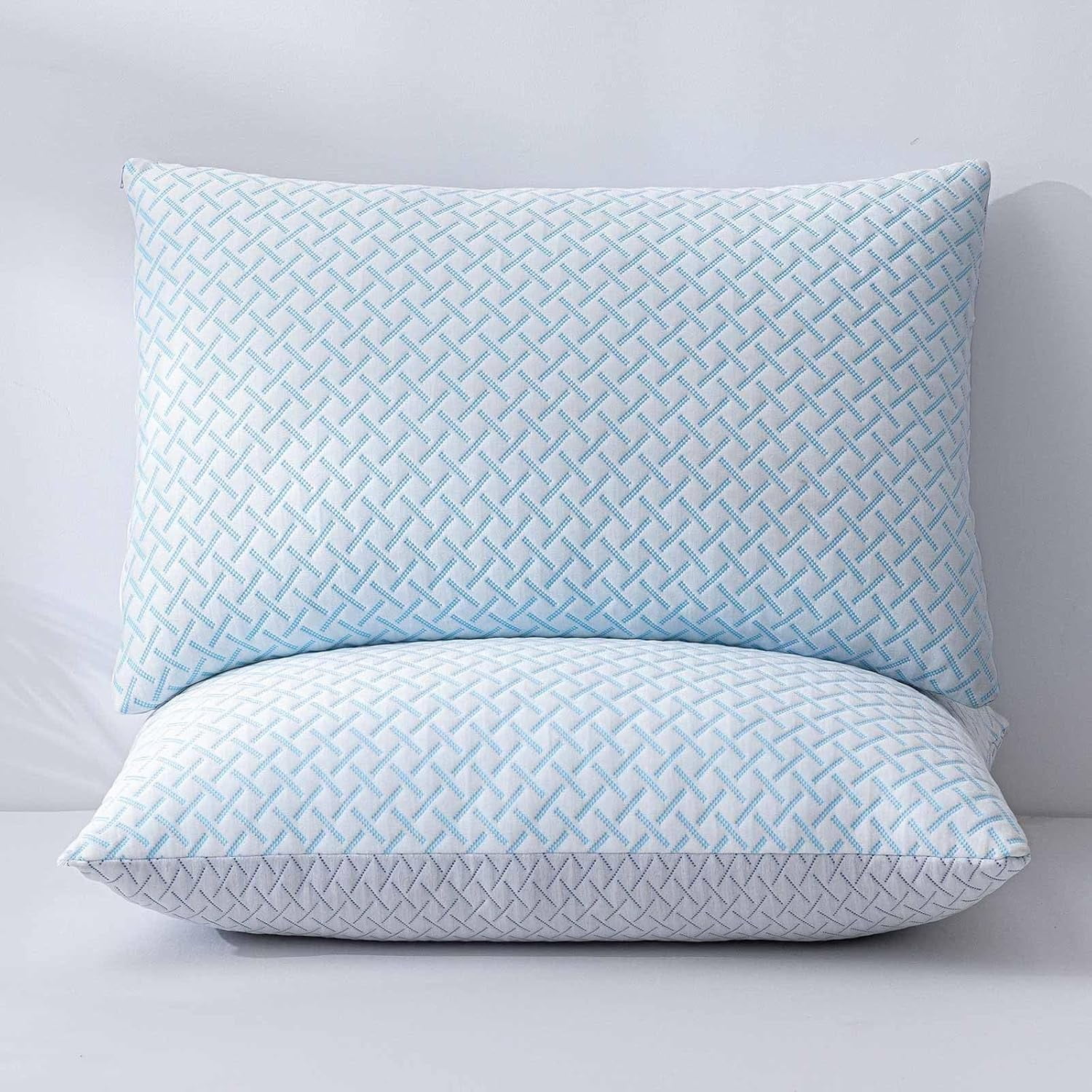 Shredded Memory Foam Cooling Medium Soft Bamboo Viscose Pillows King ...