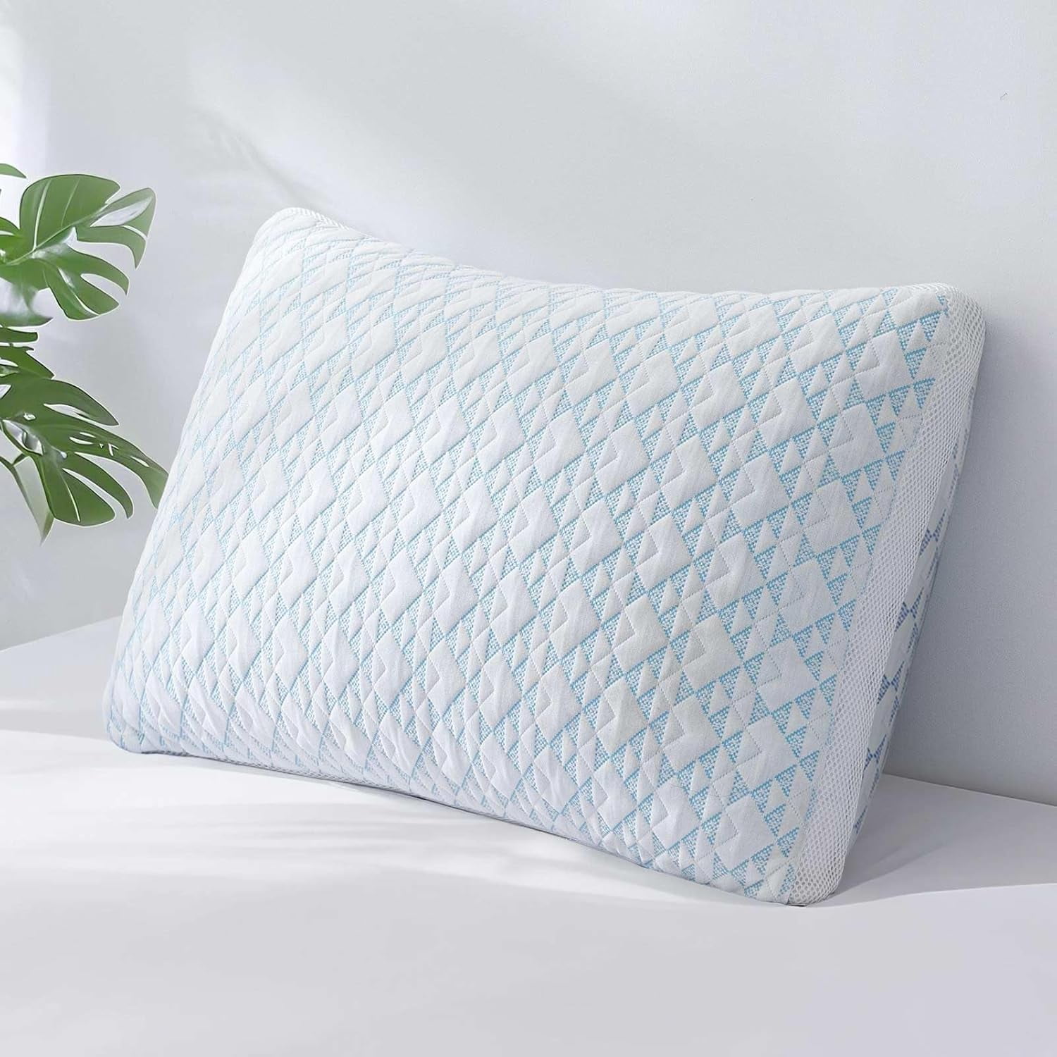 Shredded Memory Foam Cooling Soft Bamboo Viscose Pillow King Size ...