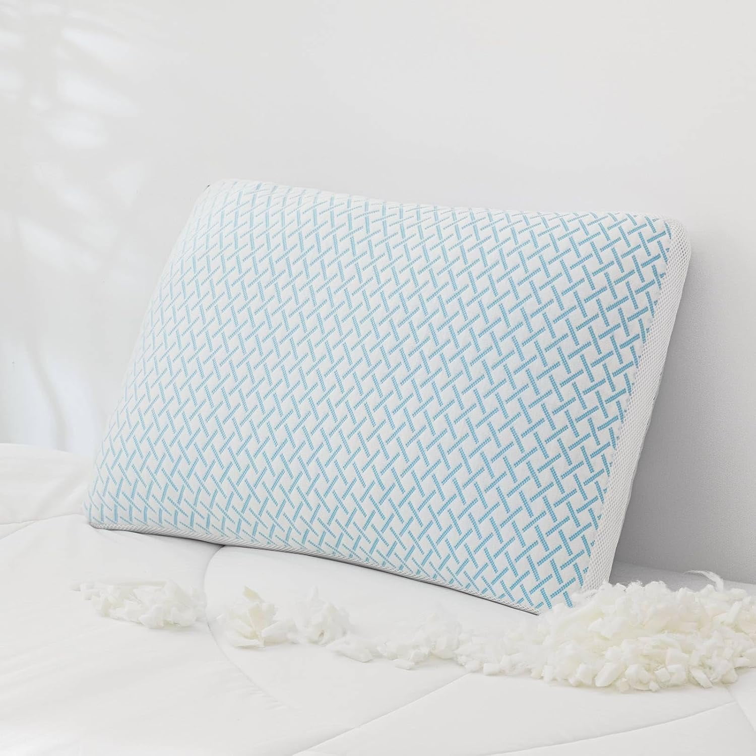 Shredded Memory Foam Cooling Soft Pillows King/Queen Size Set of 2 or 1 ...