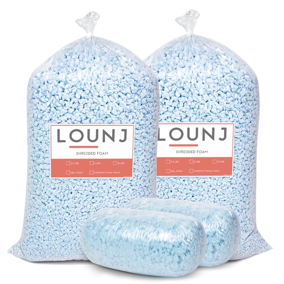 Lounj, 20LB Shredded Memory Foam Fill, Gel-Infused, CertiPur-US ...