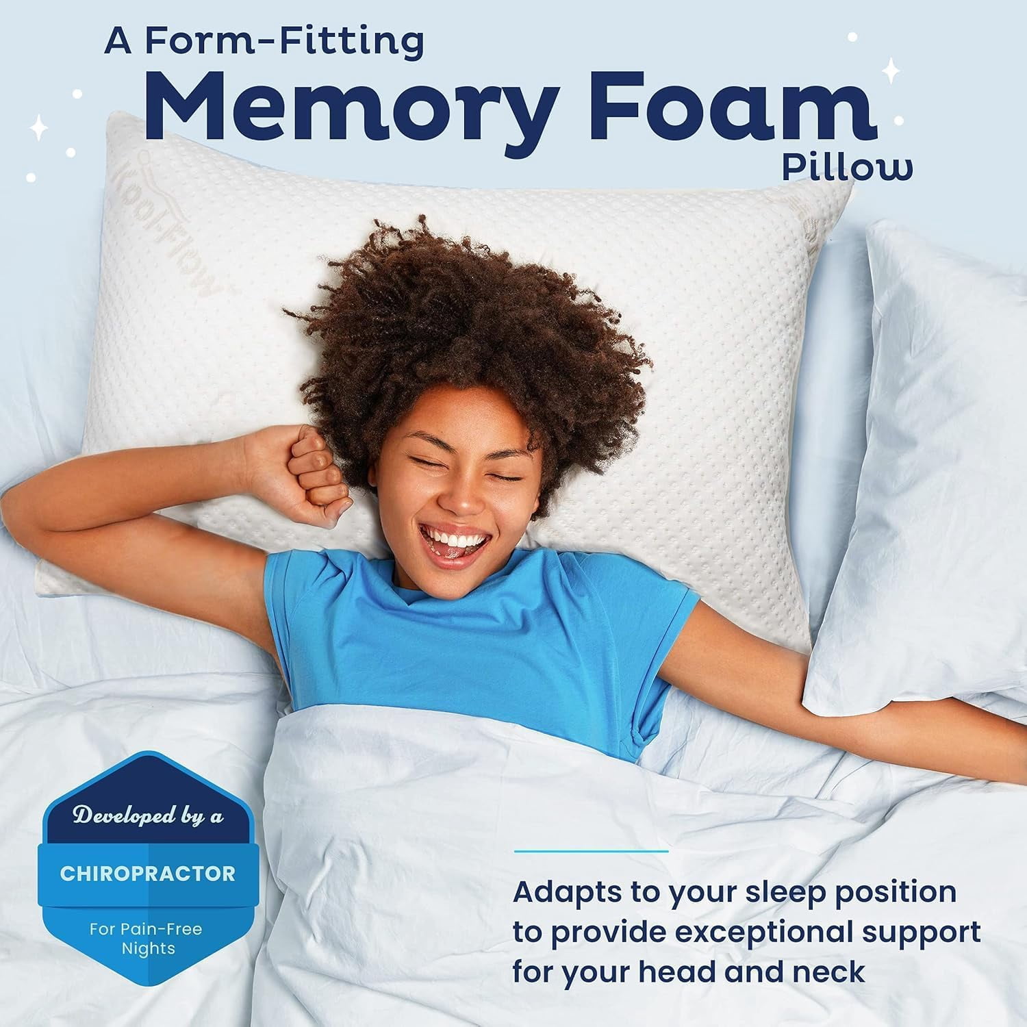 Shredded Memory Foam Pillow - The Original Cool Pillows for Side ...