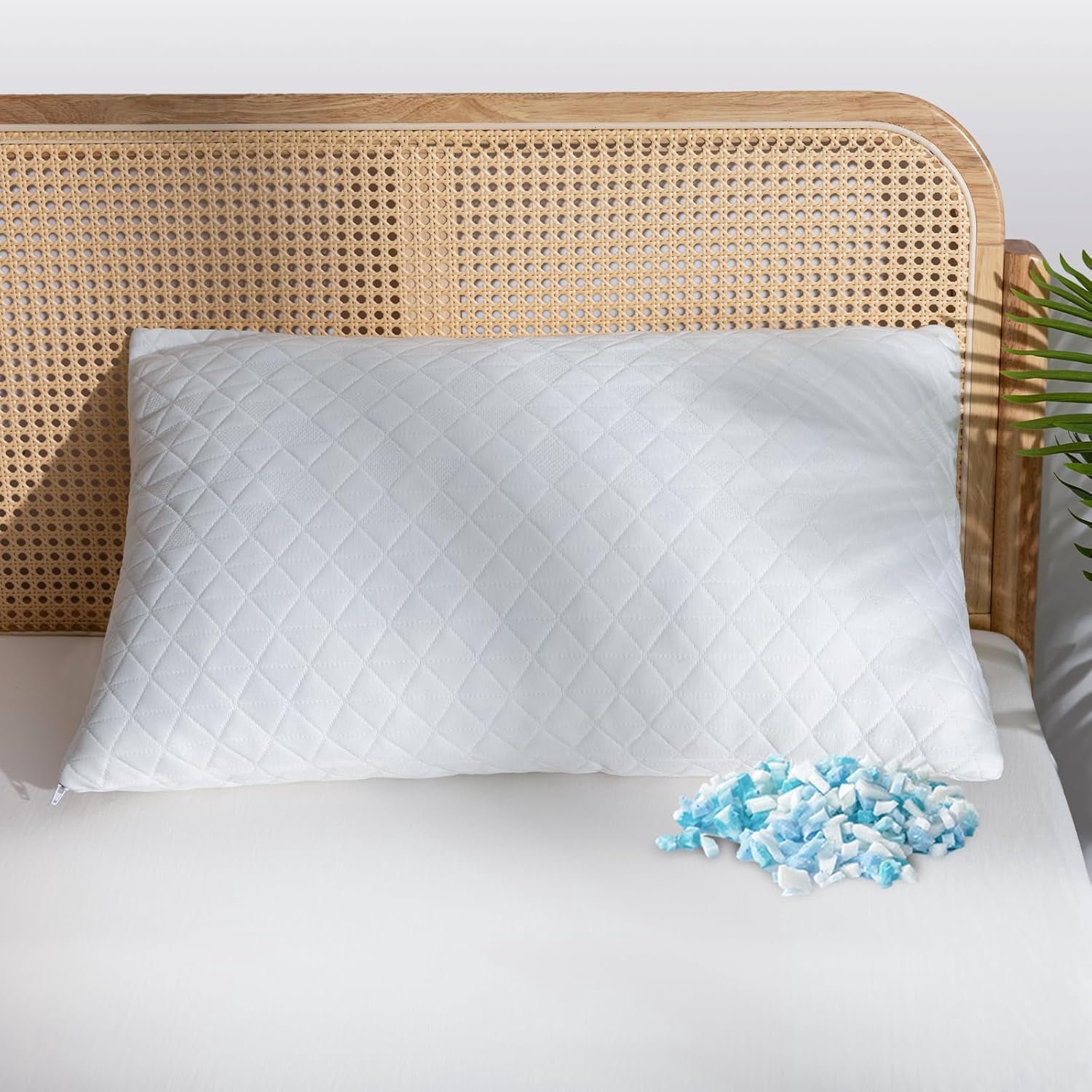 Shredded Memory Foam Pillows, Bed Pillows for Sleeping, Medium Standard ...