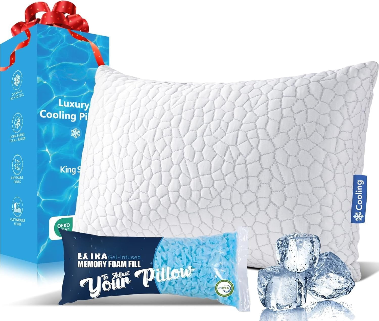 Shredded Memory Pillows for Sleeping Size Pillow, Cooling Pillows for ...