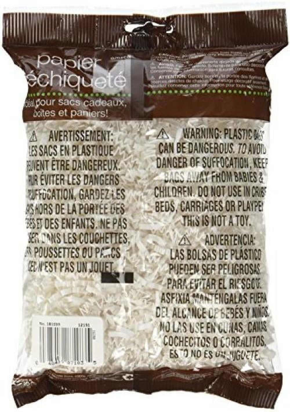 Ivory White Paper Shred - Crinkle Cut Shredded Stuffing for Gift ...